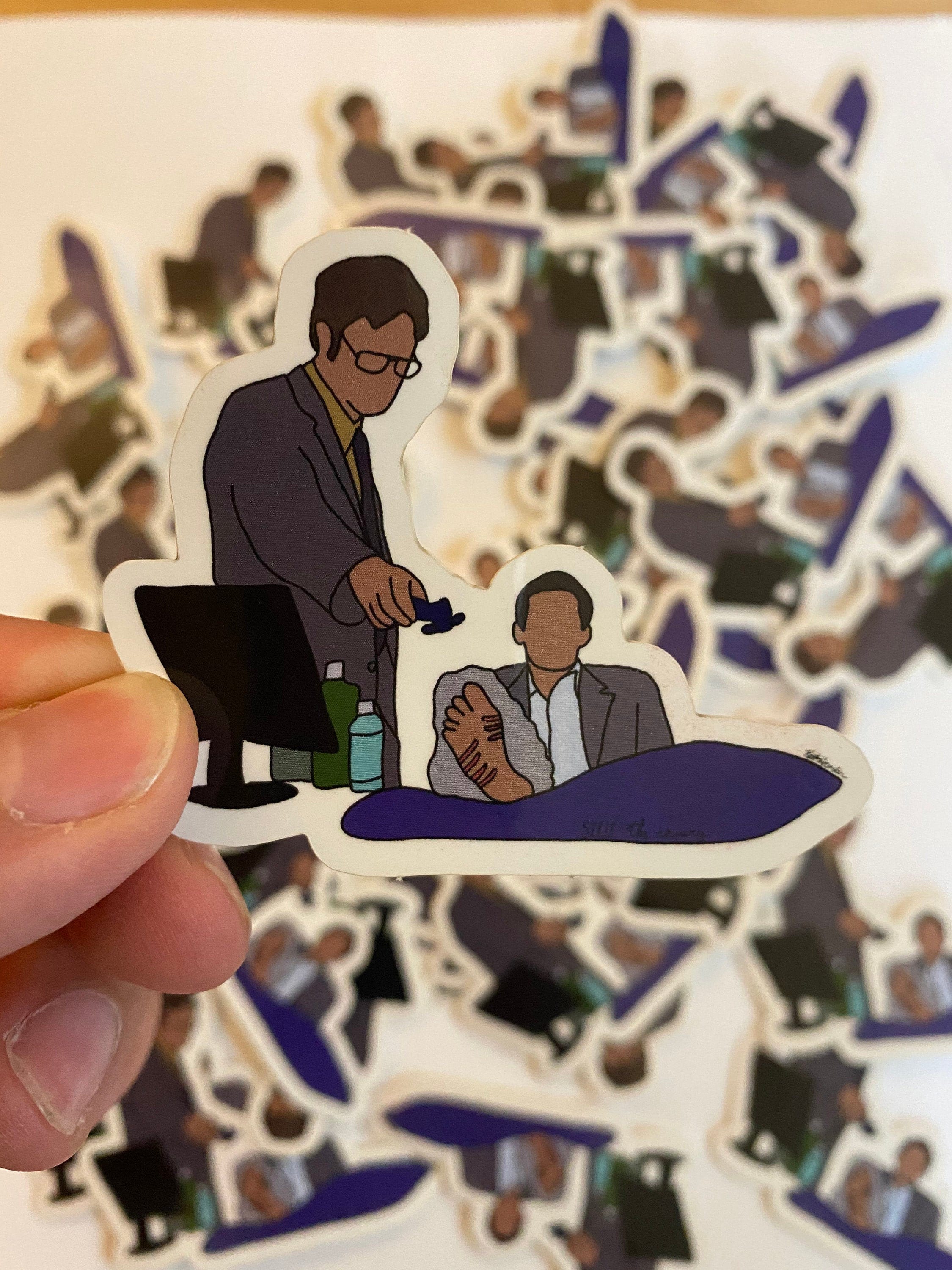 The Injury Sticker the Office Sticker Michael Scott - Etsy