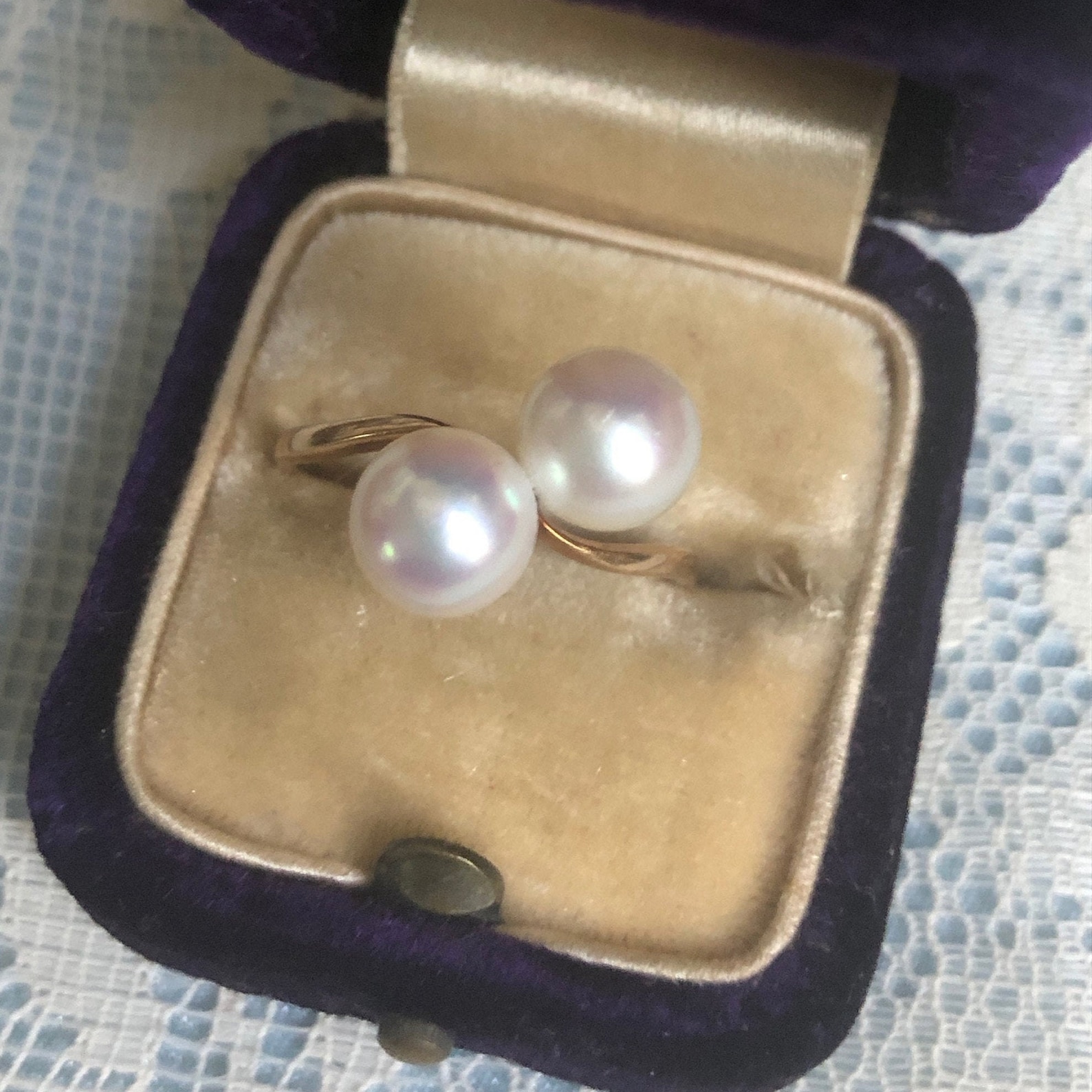 Vintage Mikimoto Akoya Pearl Ring Large 7mm Natural Pearls Toi | Etsy