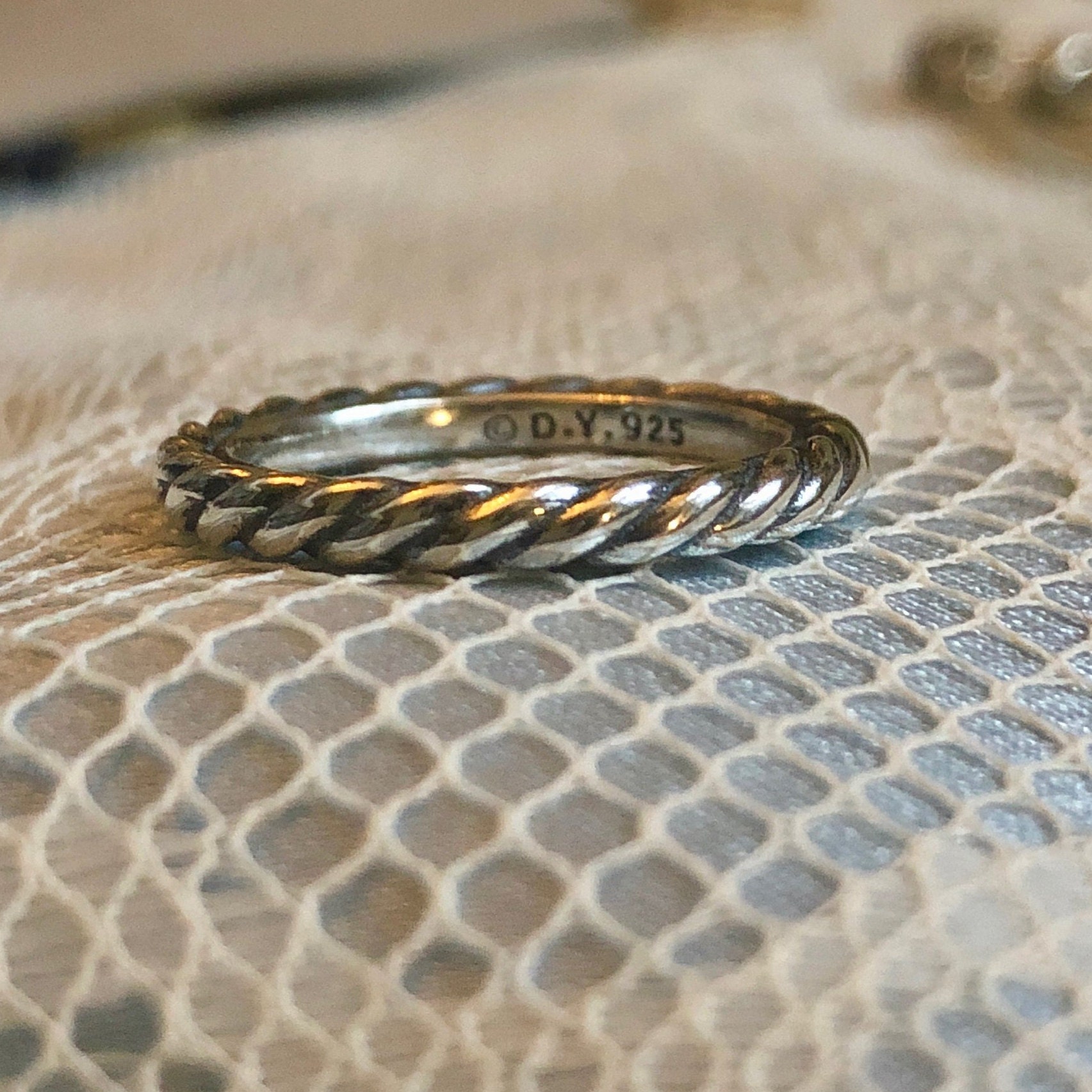 David Yurman Ring 925 Cable Ring Band 3mm Silver Vintage | Etsy