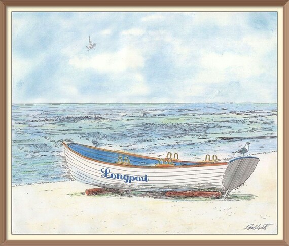 Lifeguard Boat in the Morning in Longport