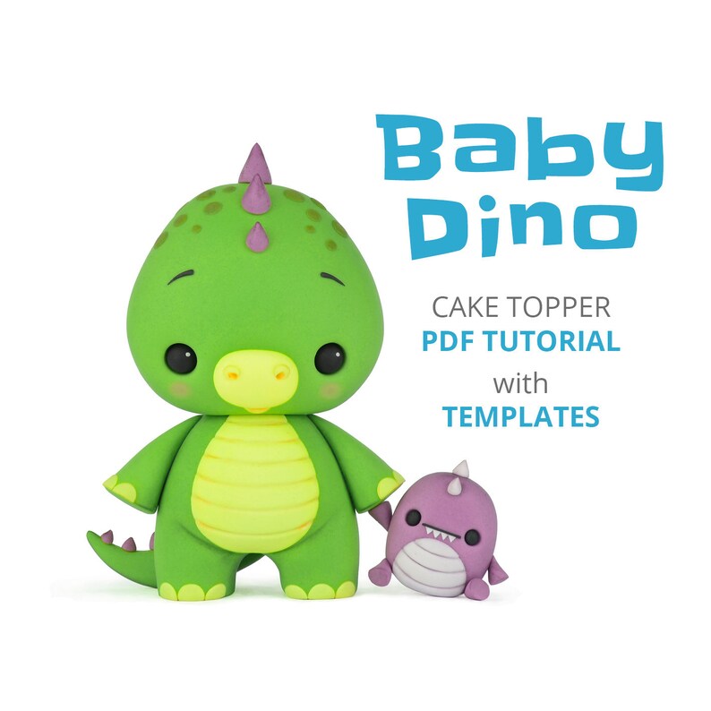 Baby Dino Cake Topper PDF TUTORIAL With TEMPLATES Etsy baby-dino-cake-topper-pdf-tutorial-with-templates-etsy