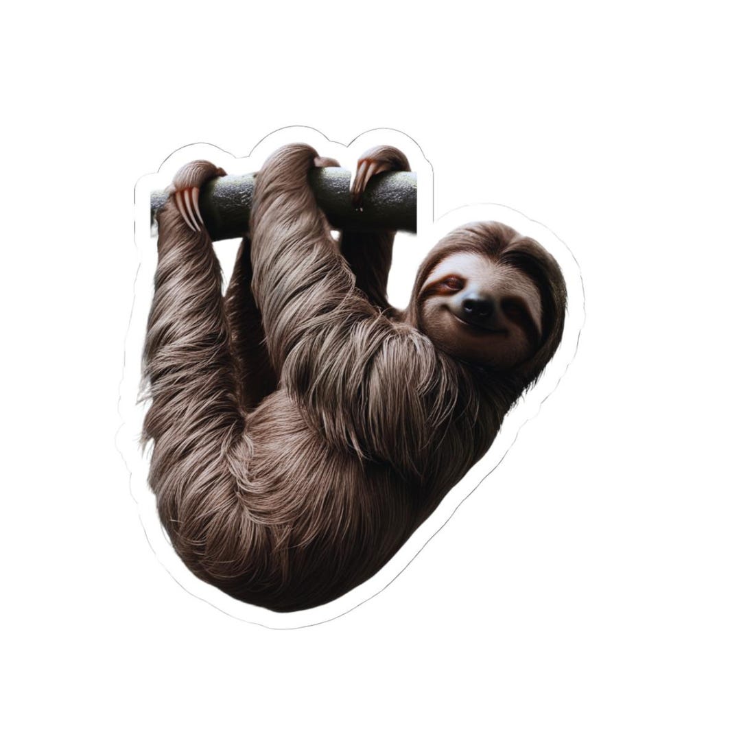 Sloth Stickers for Conservation | Kiss-cut Vinyl Stickers | Laptop ...