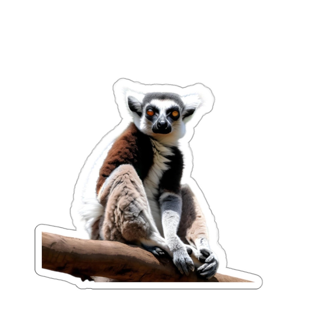 Lemur Stickers for Conservation | Kiss-cut Vinyl Stickers | Laptop ...