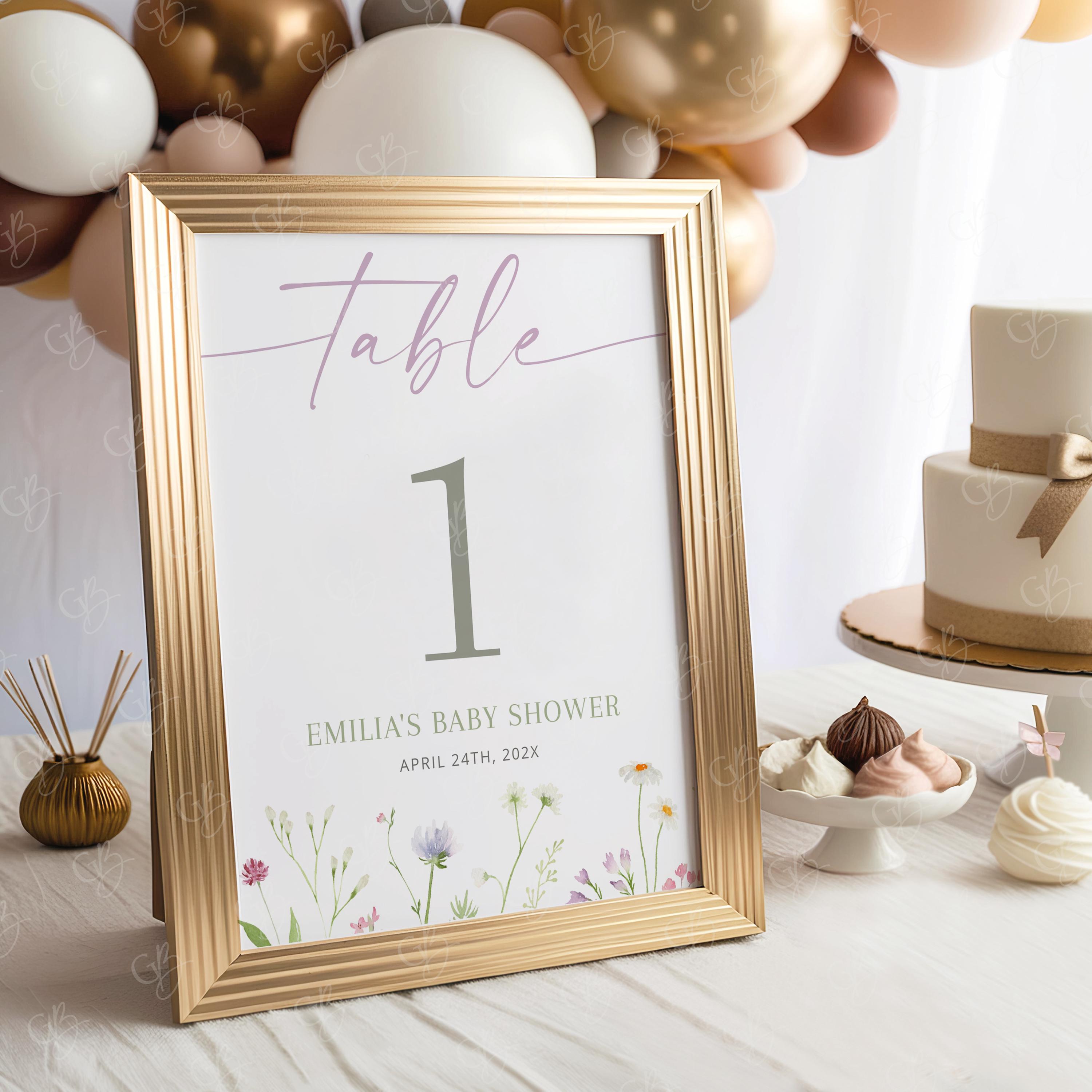 Boho Wedding Table Sign Template, Gold Frame Menu 8x10 Mockup, Tabletop ...