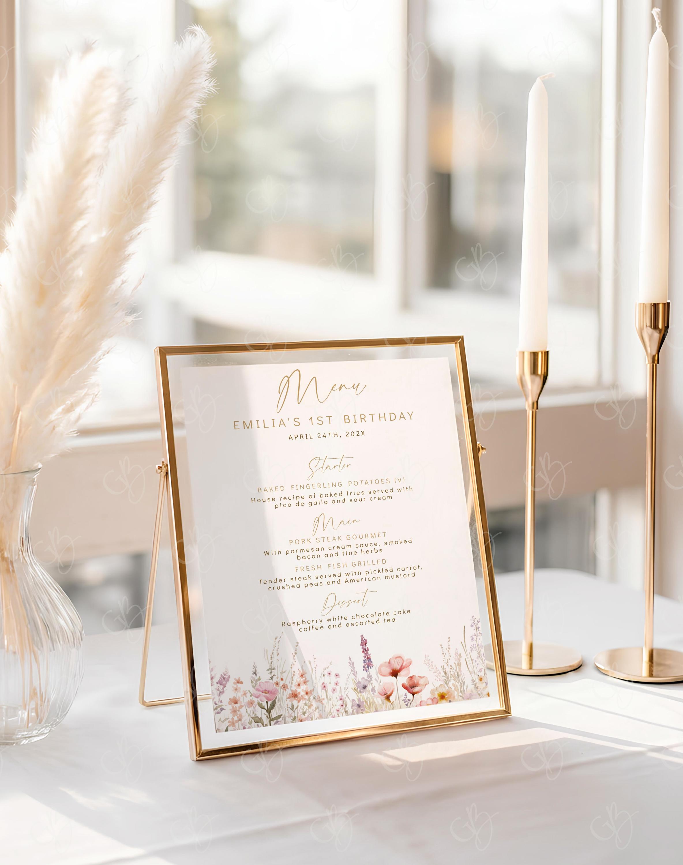 Vintage Wedding Tabletop Signage Template, Boho 8x10 Table Sign Mockup ...
