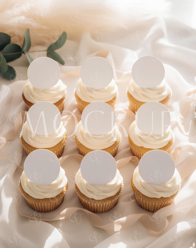 Box Cupcake Topper Set Template, Party Baby Shower Candy Round Tag ...