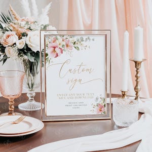 Gold 8x10 Frame Table Sign Mockup, Wedding Table Sign Mockup, Tabletop ...