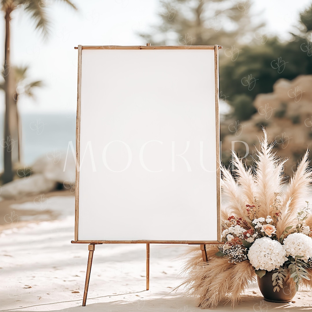 Modern Poster Mockup, Boho Birthday Poster Mockup, Minimalistic Welcome ...