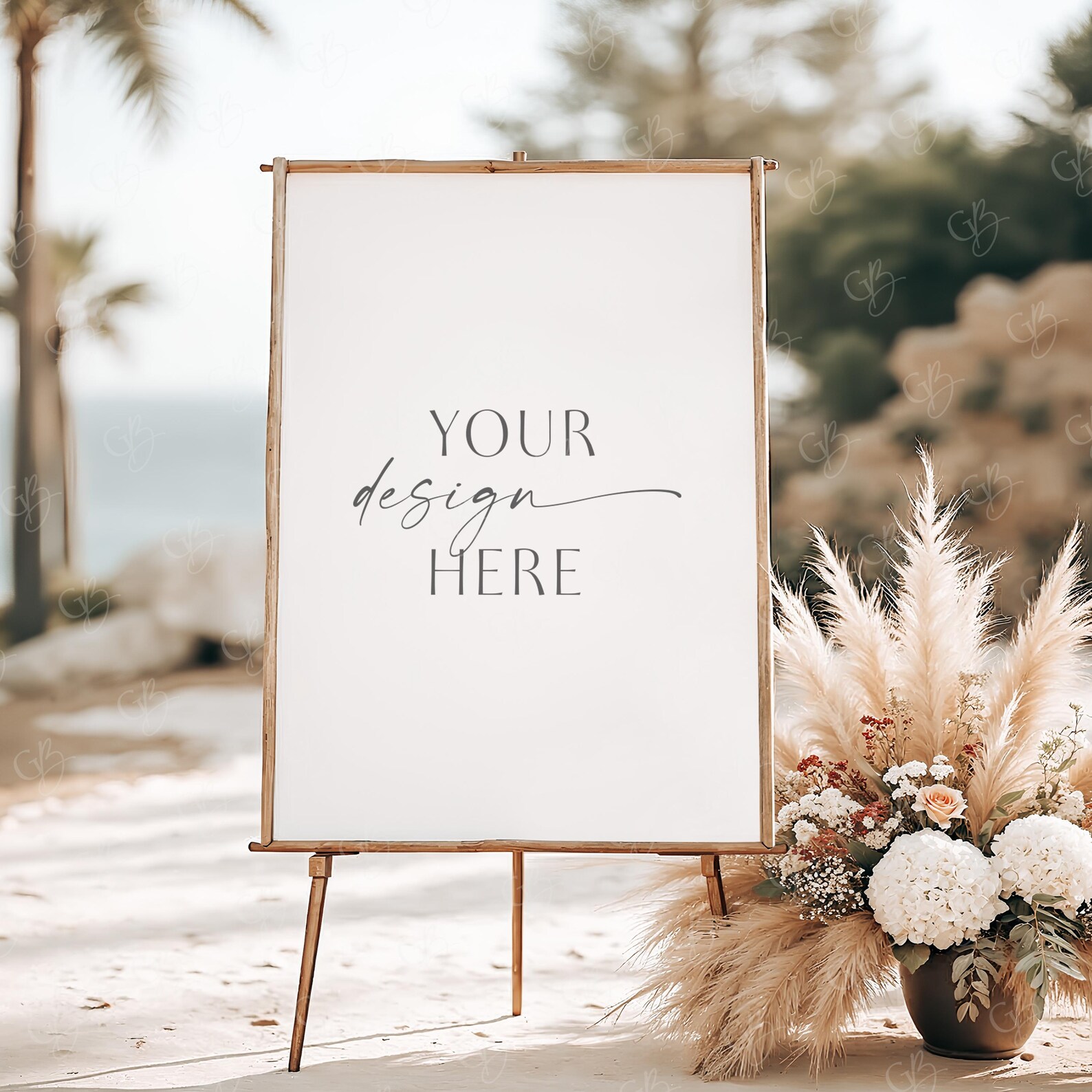 Modern Poster Mockup, Boho Birthday Poster Mockup, Minimalistic Welcome ...