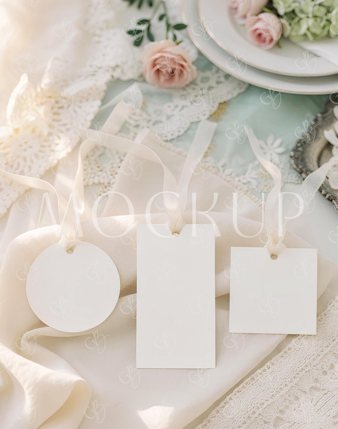 Thank You Favors Rectangle Round Square Template, Set of Three Tag ...