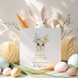 Square Easter Card Mockup 5x5, Easter Greeting Card Mockup, Spring Card ...