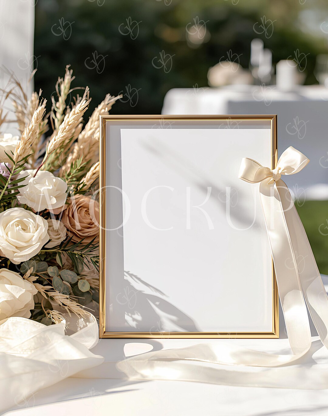 Boho 8x10 Table Sign Mockup, Wedding Tabletop Signage Template, Tables ...