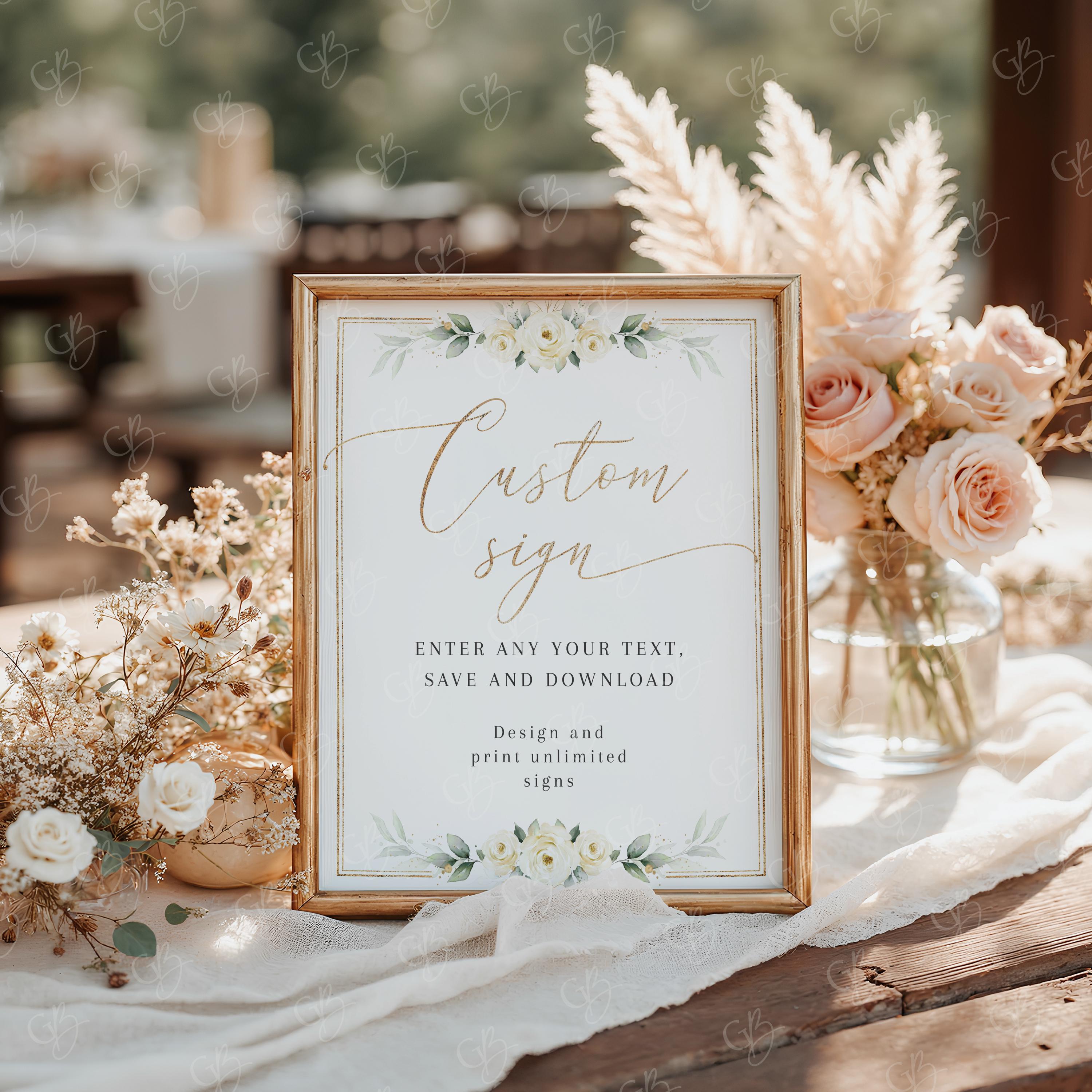 Boho 8x10 Frame Table Sign Mockup, Wedding Table Sign Mockup, Tabletop ...