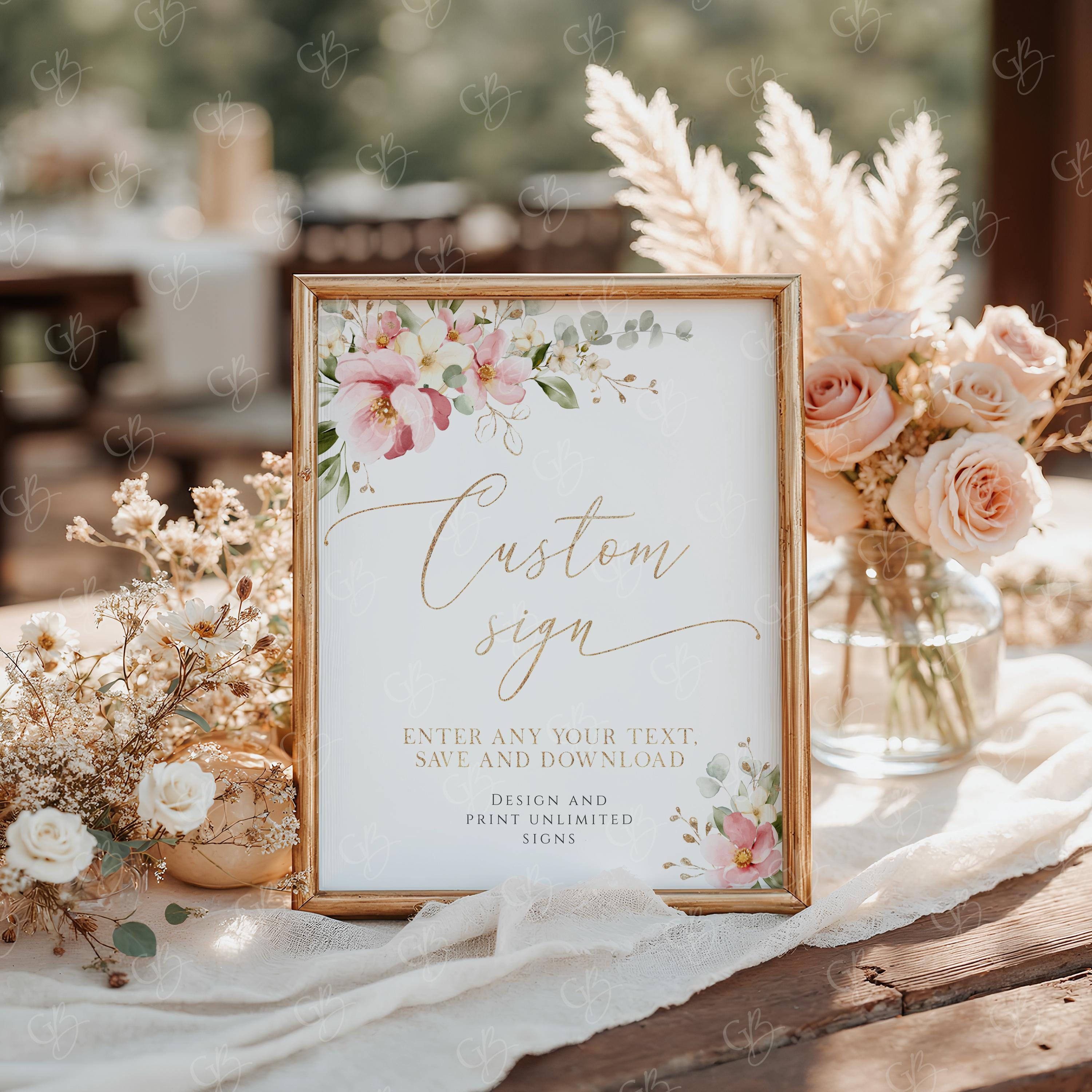 Boho 8x10 Frame Table Sign Mockup, Wedding Table Sign Mockup, Tabletop ...