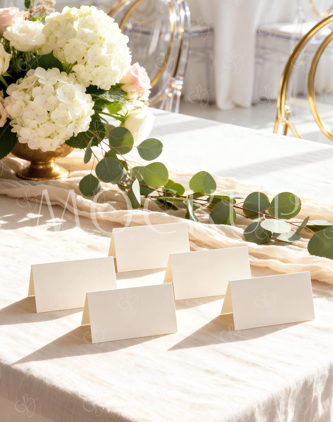 Minimal Wedding Table Folded Name Cards Template 3,5x2 PSD, Custom Set ...