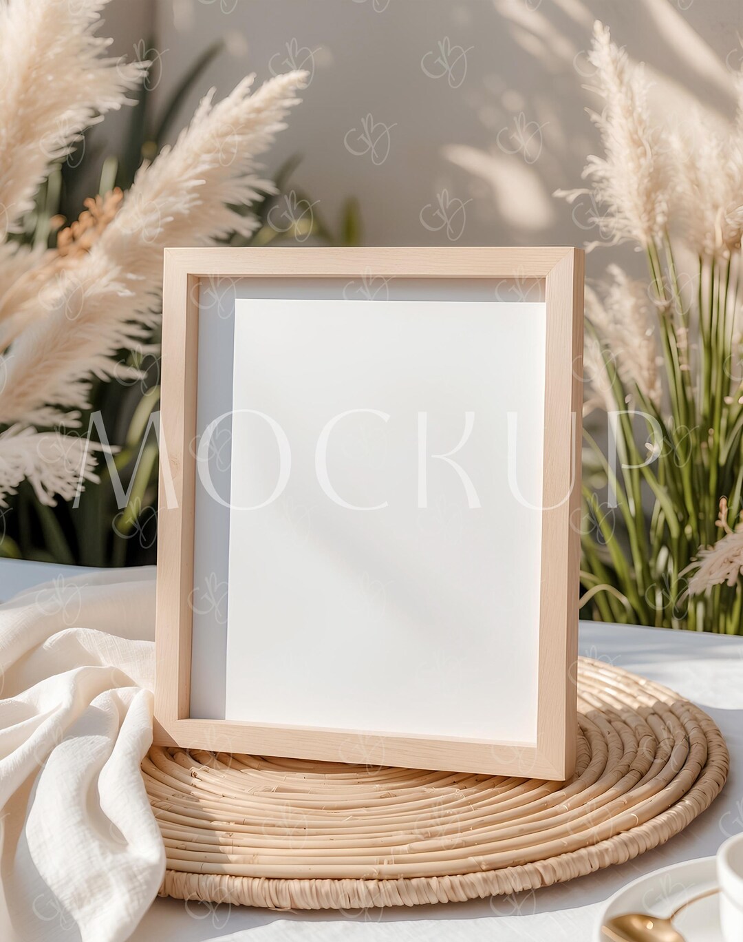 Wooden Table Number Signage Card Mockup, Frame Menu Mockup 8x10 ...