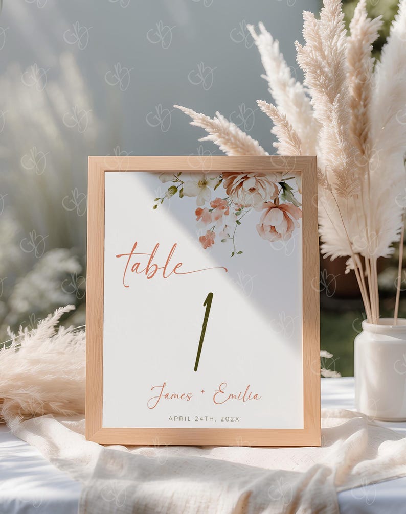 Frame Menu Mockup 8x10, Wooden Table Number Signage Card Mockup ...