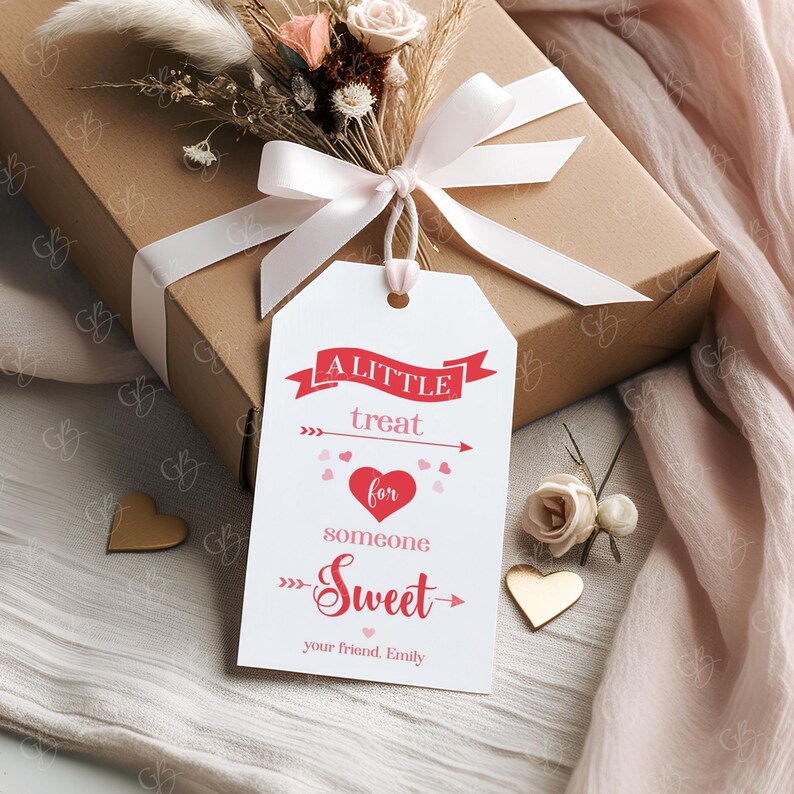 Valentines Day Favor Gift Tag Mockup, Bridal Shower Candy Tag Mockup ...