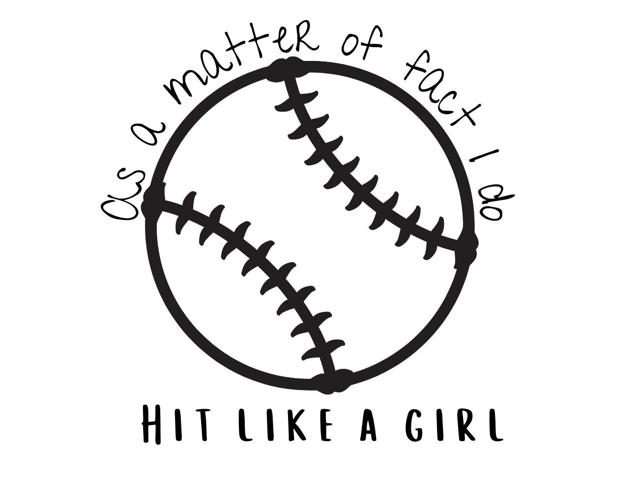 SVG PNG Instant Download Girls T-ball, Softball, as a Matter of Fact I ...