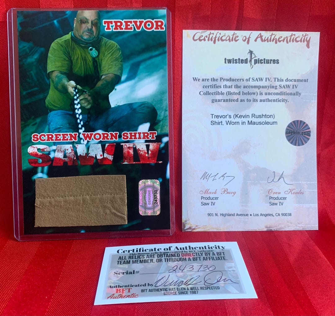 Saw 3 Trevor Screen Worn Shirt Swatch Original Horror Movie Prop - Etsy