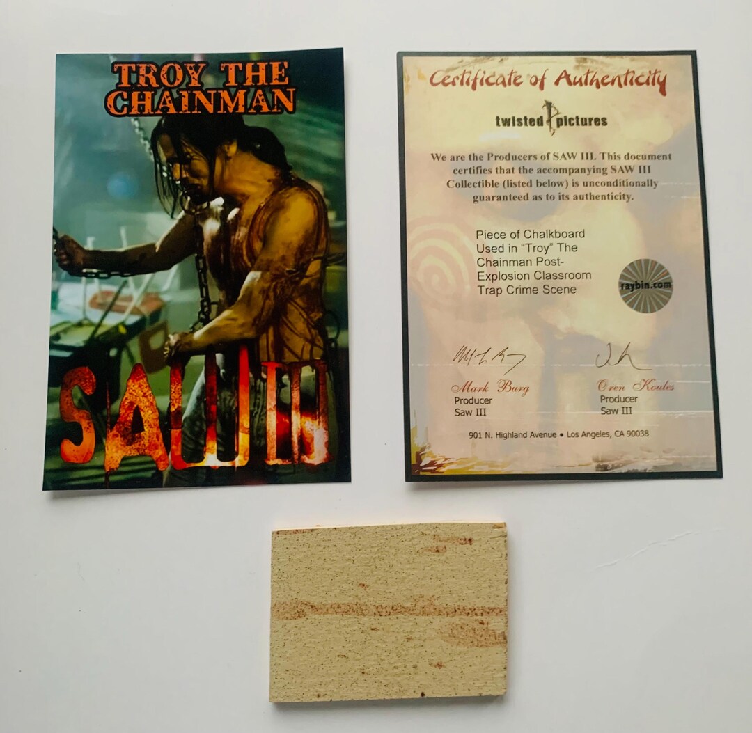 Saw 3 Authentic Screen Used Movie Prop Troy the Chainman - Etsy