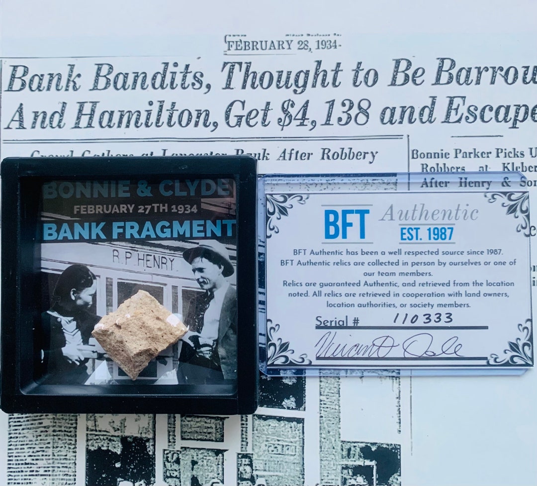 Bonnie & Clyde True Crime Historical Bank Robbery Relic - Etsy