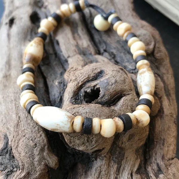 Carved Bone Bracelet - Etsy