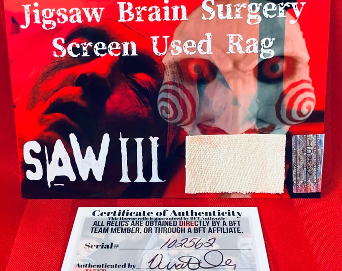 Jigsaw Brain Surgery Cloth Saw 3 Screen Used Horror Prop Tobin Bell - Etsy