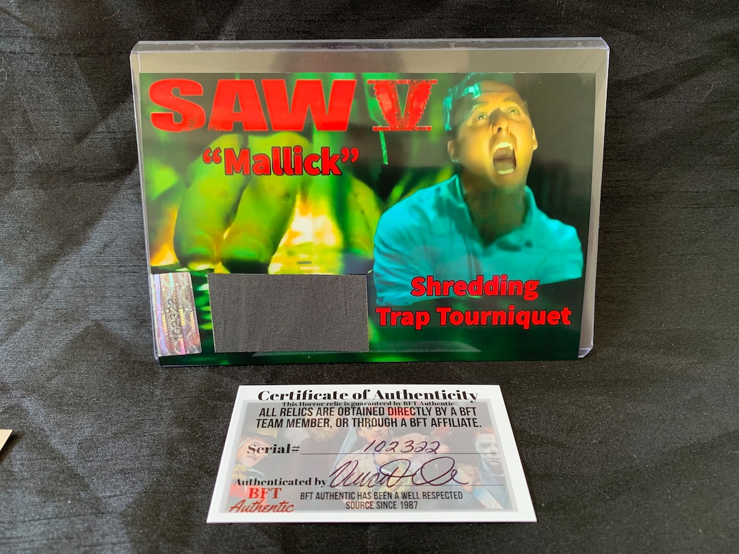 Saw V Screen Used Mallick Tourniquet Shredding Machine Horror Prop - Etsy