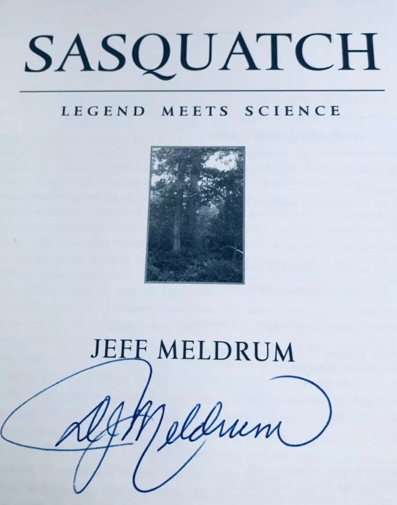 Signed Sasquatch Legend Meets Science Jeff Meldrum - Etsy