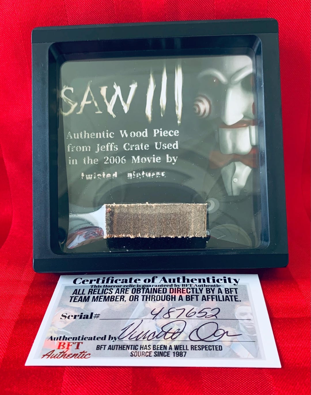 Saw 3 Jeffs Wooden Crate Authentic Movie Screen Used Prop Relic Horror ...