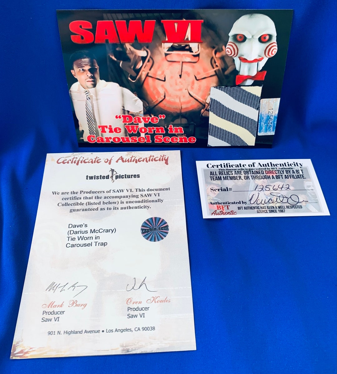 Saw 3 Screen Used Tie Worn by Dave Charousel Scene Horror Prop - Etsy