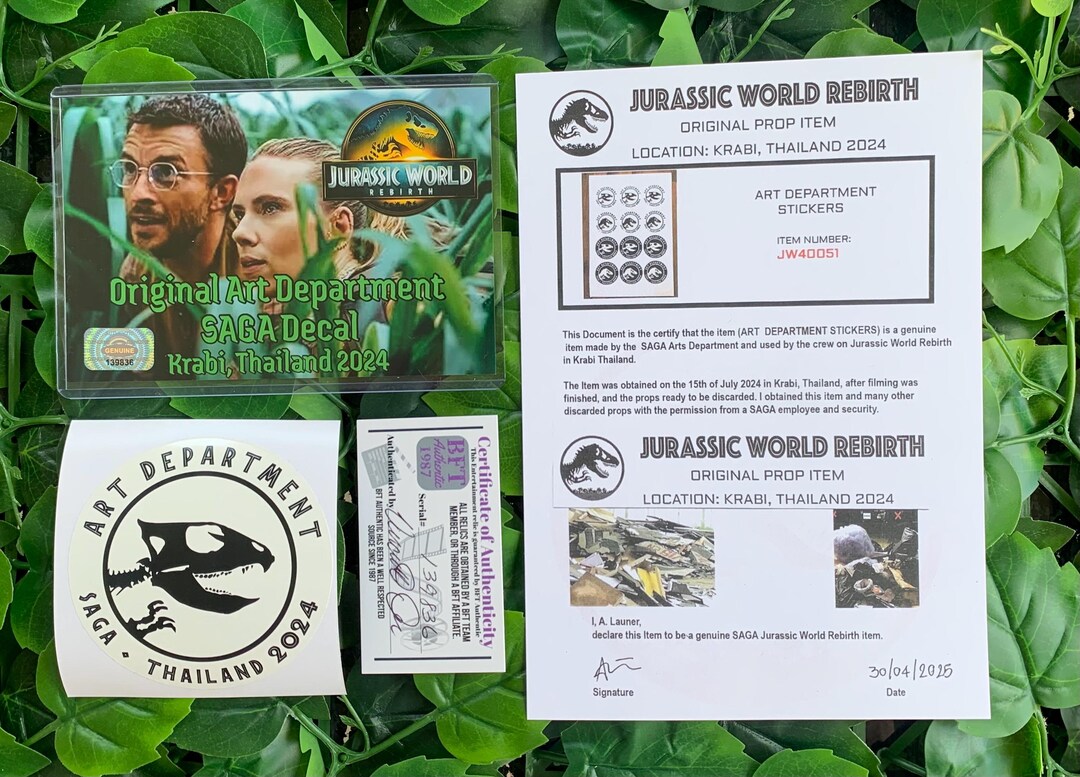 Jurassic World Rebirth Original SAGA Art Department Crew Decal - Etsy ...