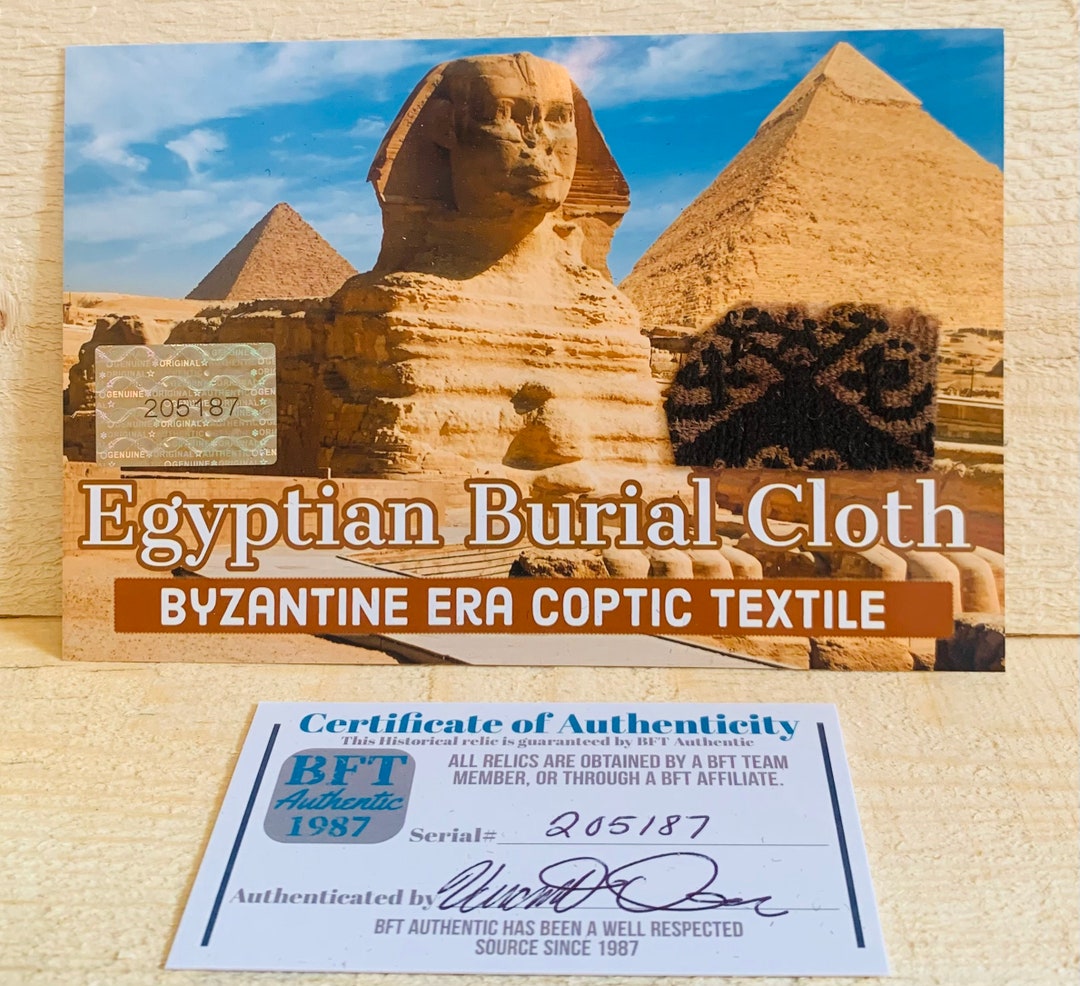 Egyptian Coptic Burial Cloth Byzantine Era With COA - Etsy