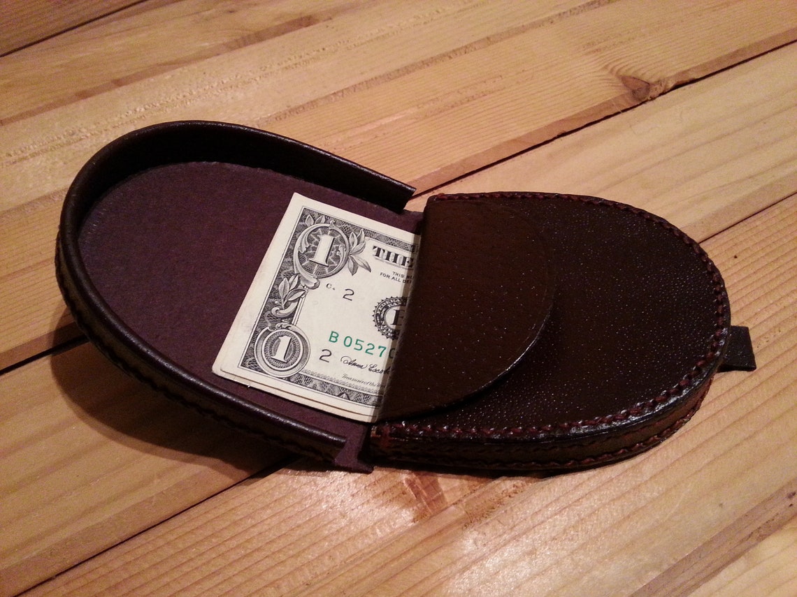 Leather Wallet-leather Coin Purse-leather Pouch-brown-hoof Style-coin ...