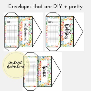 PRINTABLE Money Envelopes Cash Envelopes Cash Envelope | Etsy