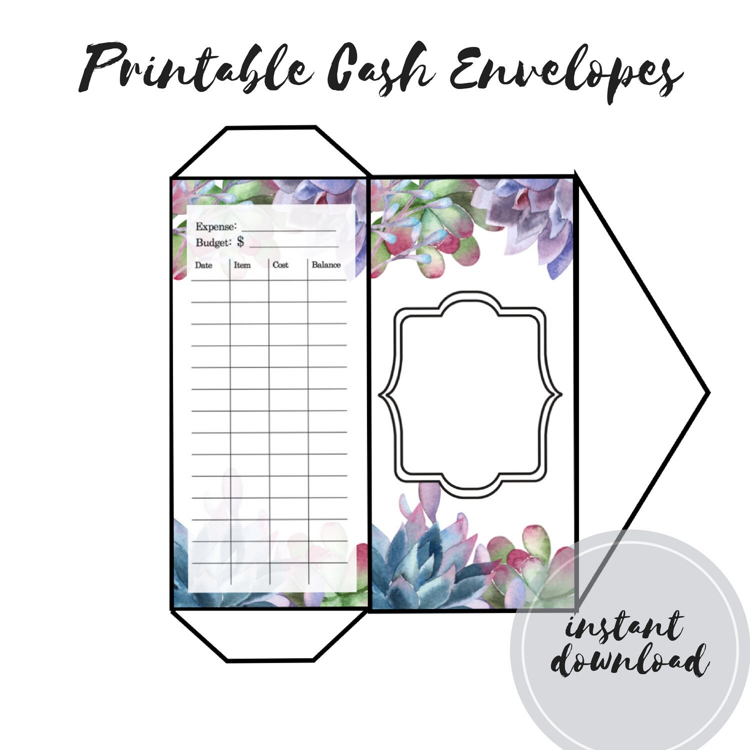 Cash Envelopes In This Life Money Envelopes Diy Envelope Template 