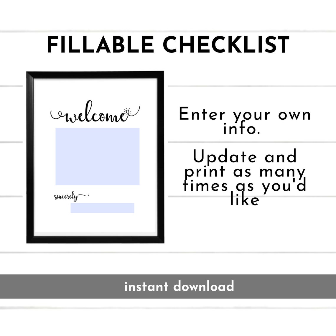 PRINTABLE Custom Welcome Note Welcome to Our Home Welcome | Etsy