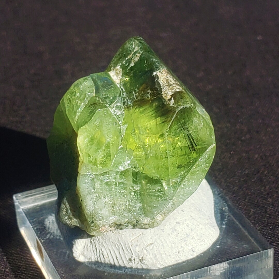 LUDWIGITE Inclusions! Rough Peridot Terminated Crystal - 10.8 Grams - Etsy