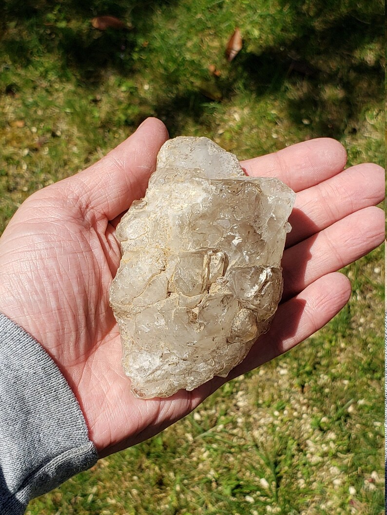 Handheld Elestial Smoky Quartz Crystal Brazil 308 Grams - Etsy
