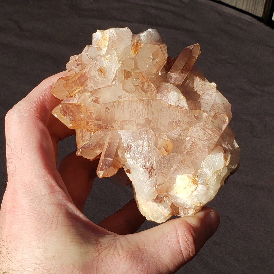 Red Quartz Crystal Cluster From Brazil - Etsy
