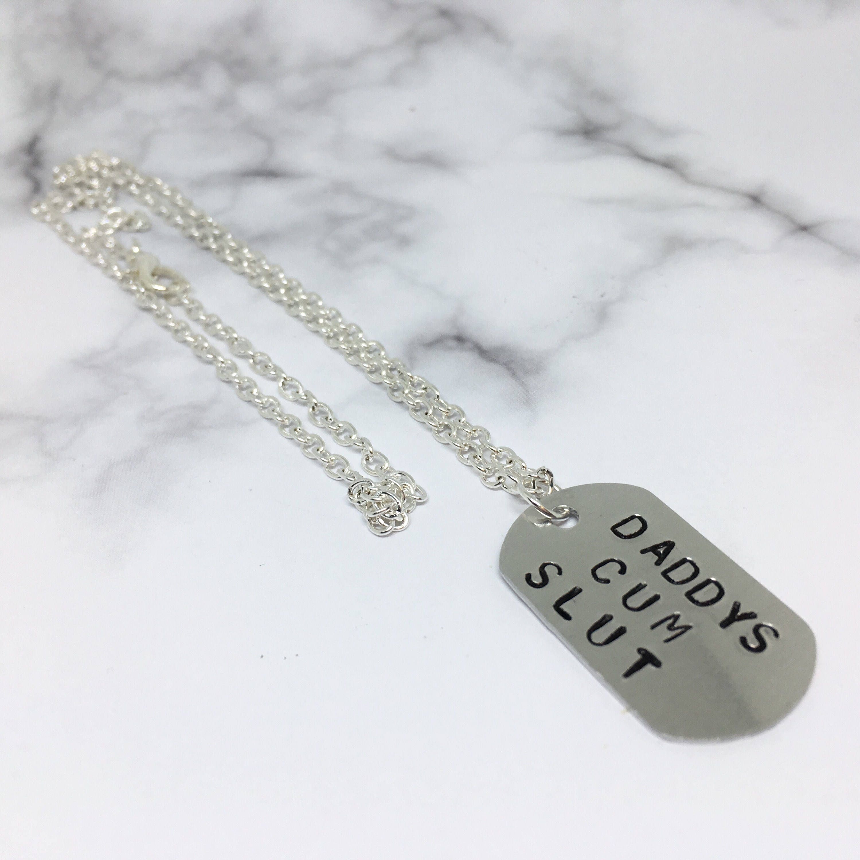 Mature Content Daddys Cum Slut Necklace Cum Slut Pentant Etsy