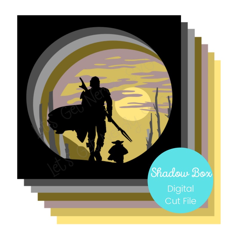 Mandalorian Corvus Shadow Box SVG Digital Download Craft - Etsy