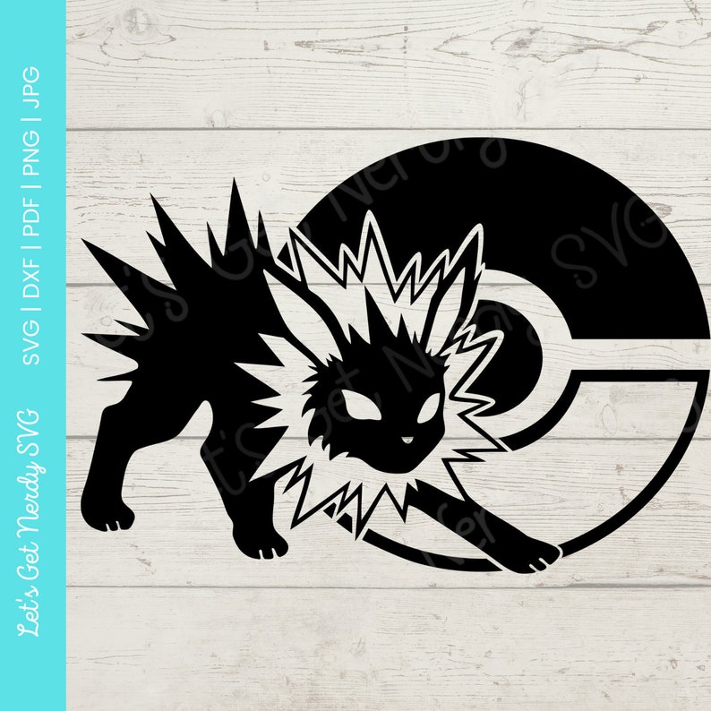 Jolteon With Pokeball SVG - Pokemon Svg, Dxf, Pdf, Png, Jpg Clipart ...