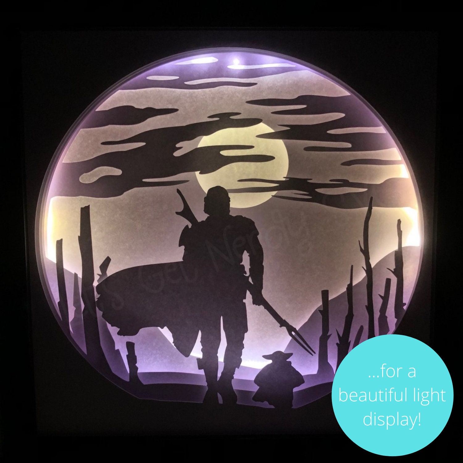 Mandalorian Corvus Shadow Box SVG Digital Download Craft - Etsy
