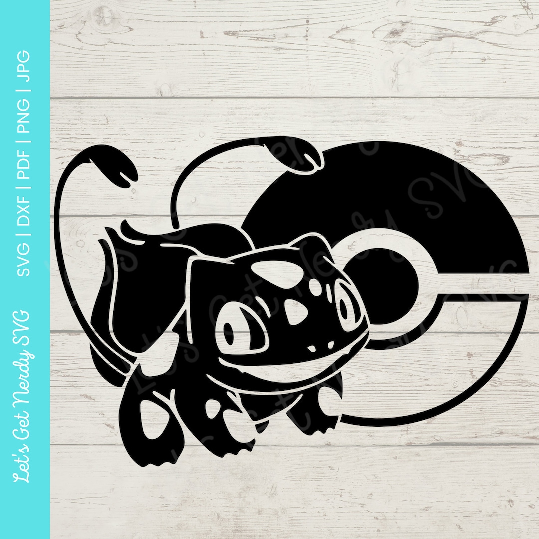 Bulbasaur With Pokeball SVG - Pokemon Svg, Dxf, Pdf, Png, Jpg Clipart ...