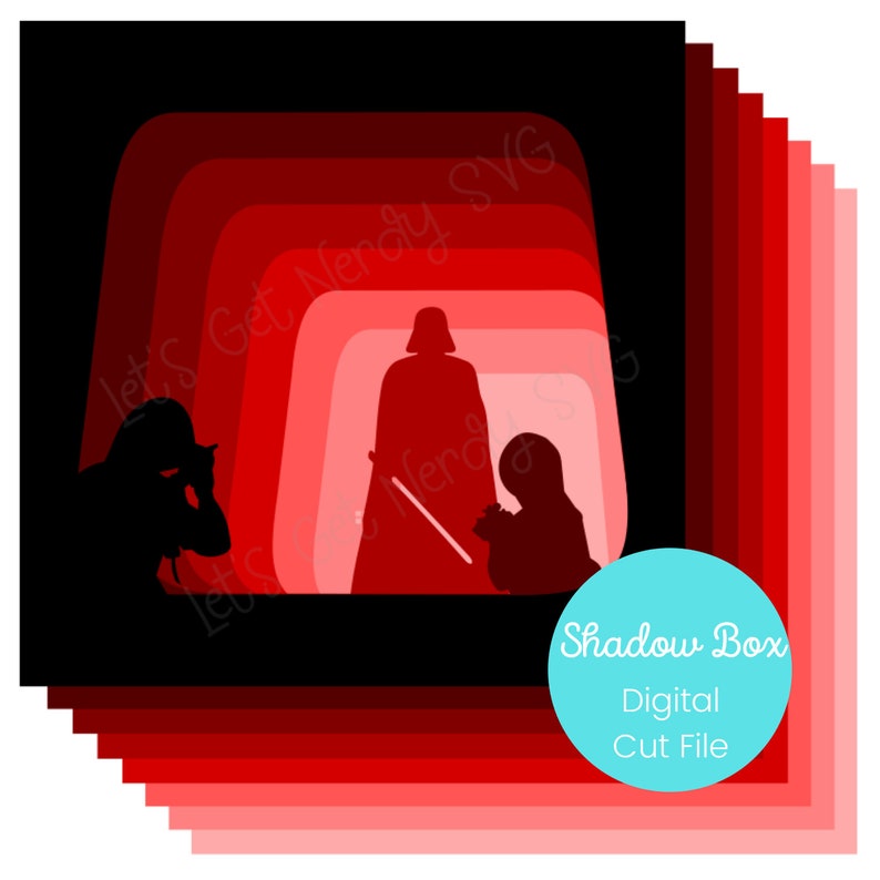 Darth Vader Rogue One Shadow Box Svg-digital Download Craft - Etsy Canada