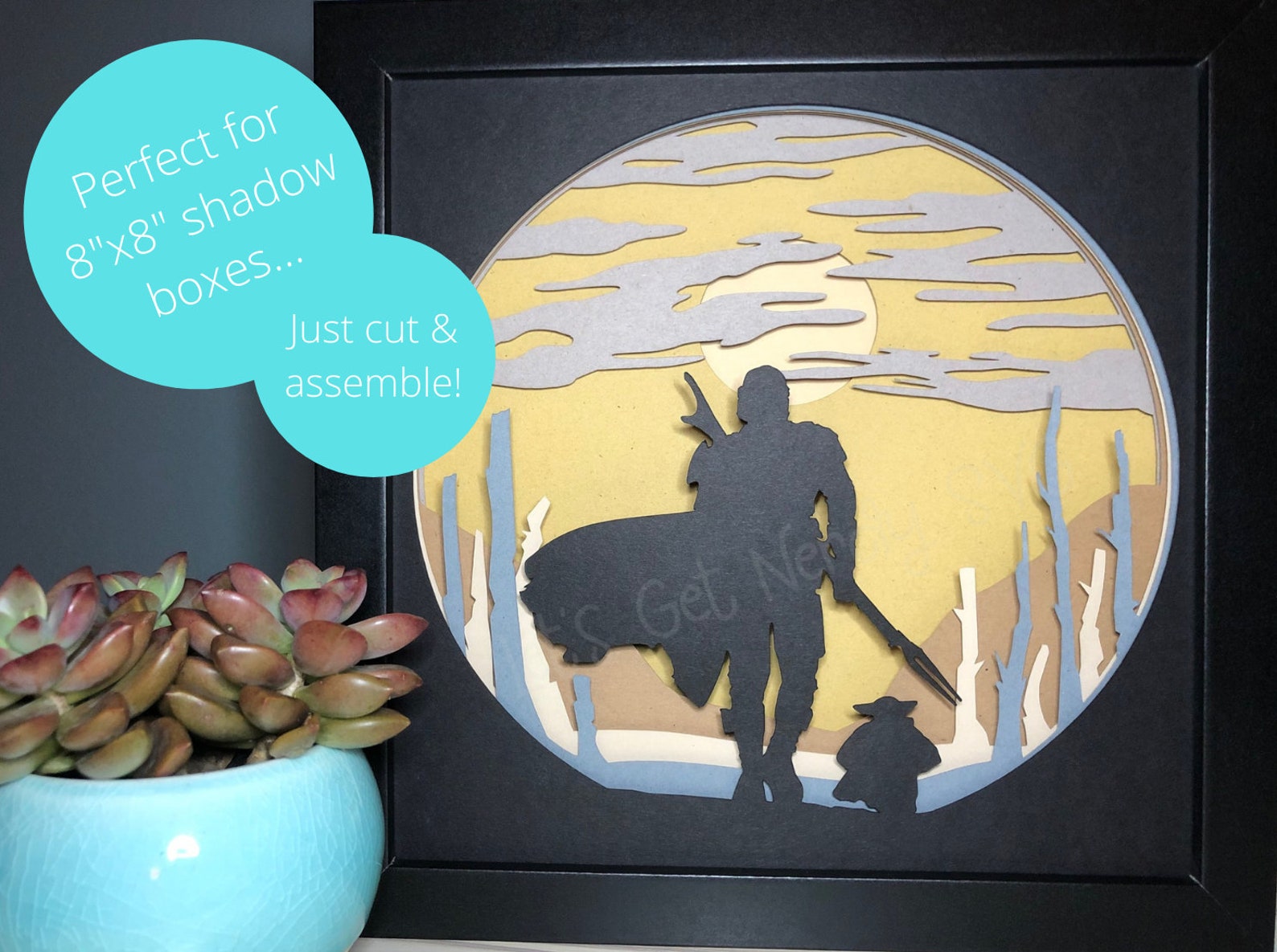 Mandalorian Corvus Shadow Box SVG Digital Download Craft - Etsy