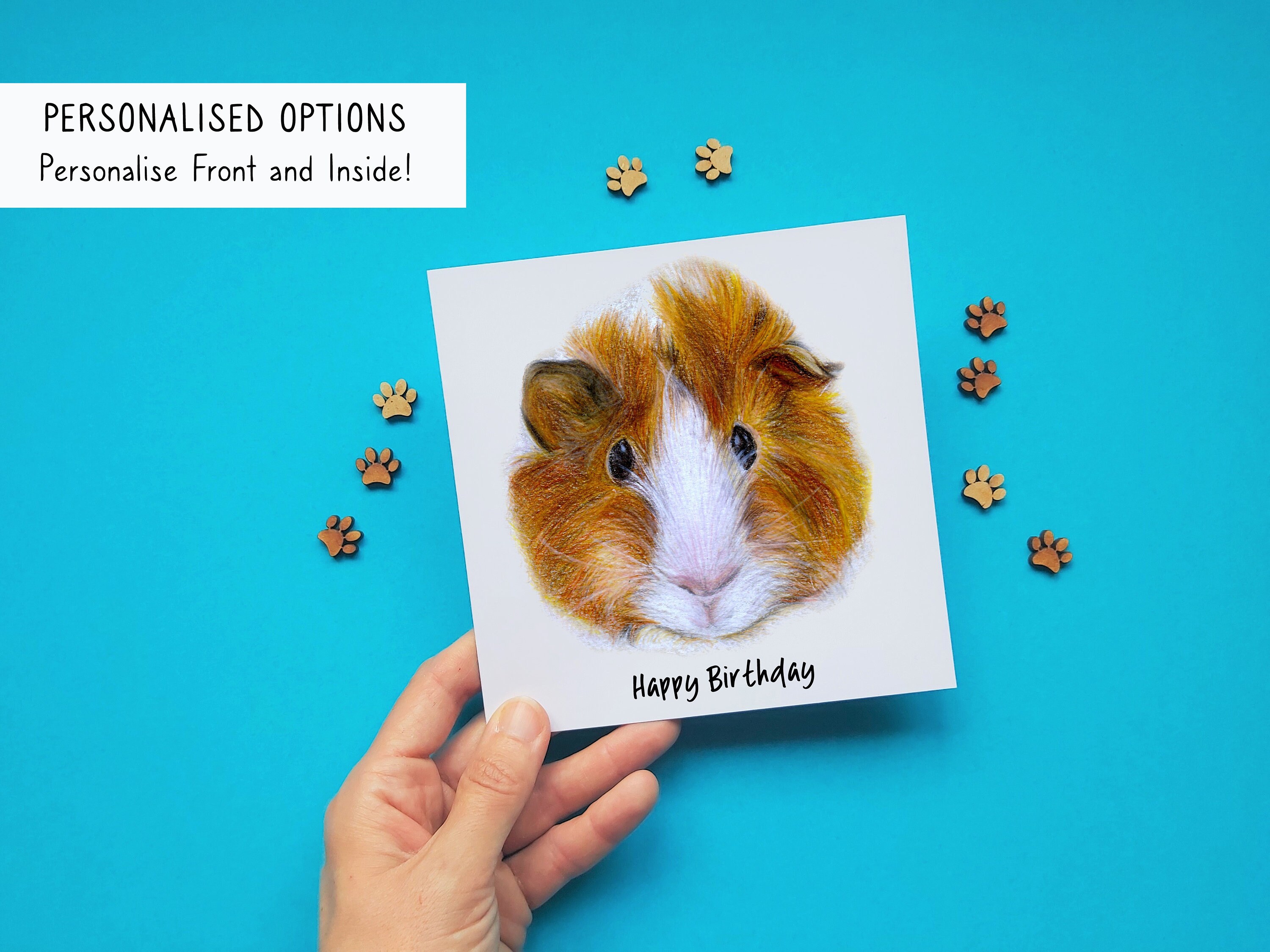 Guinea Pig Card Guinea Pig Lover Greeting Card Animal - Etsy UK