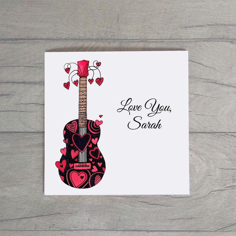 Valentines Cards Guitar - Etsy UK